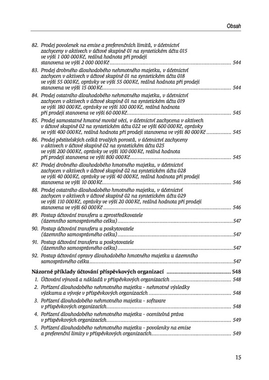 Účtová osnova, České účetní standardy pro některé vybrané účetní jednotky 2023 – 388 postupů ...