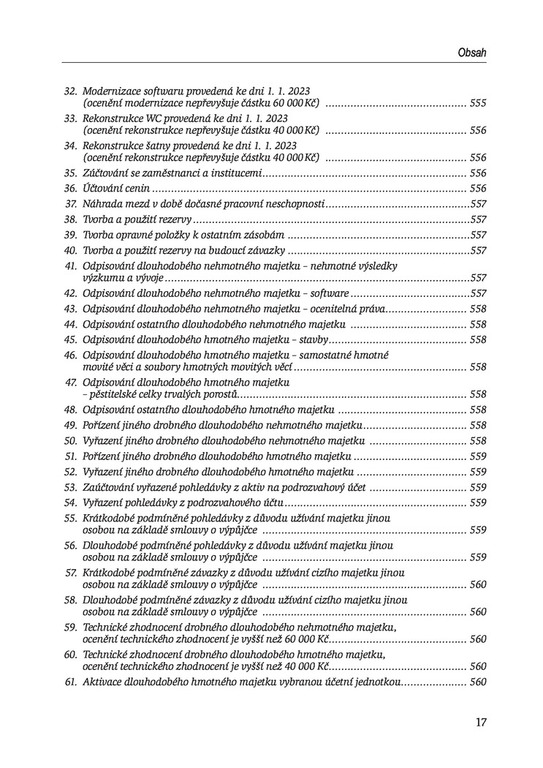 Účtová osnova, České účetní standardy pro některé vybrané účetní jednotky 2023 – 388 postupů ...