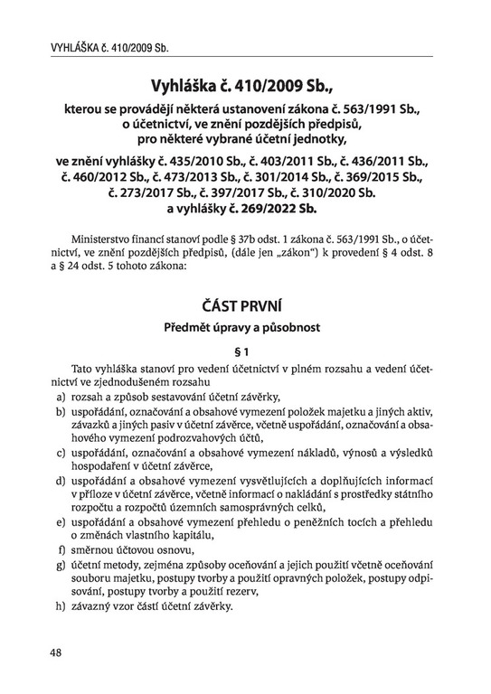 Účtová osnova, České účetní standardy pro některé vybrané účetní jednotky 2023 – 388 postupů ...