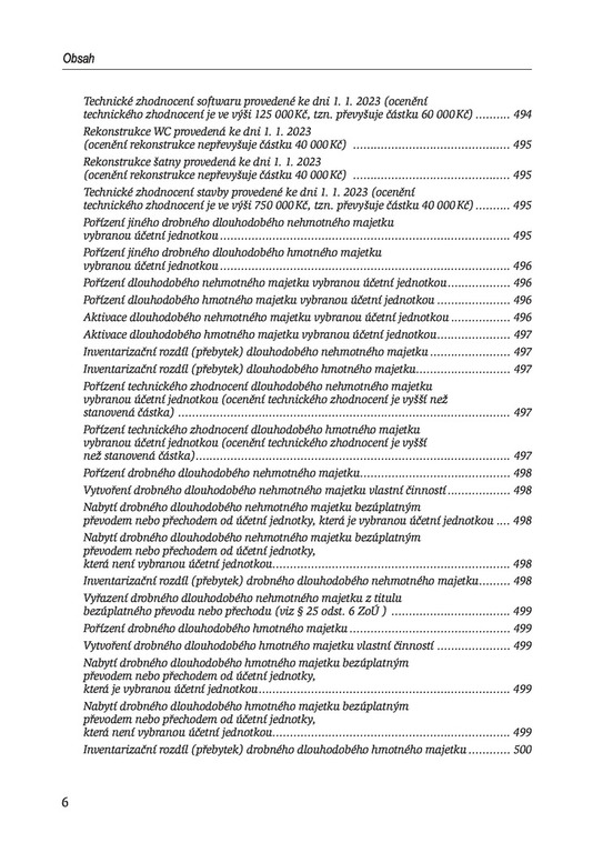 Účtová osnova, České účetní standardy pro některé vybrané účetní jednotky 2023 – 388 postupů ...